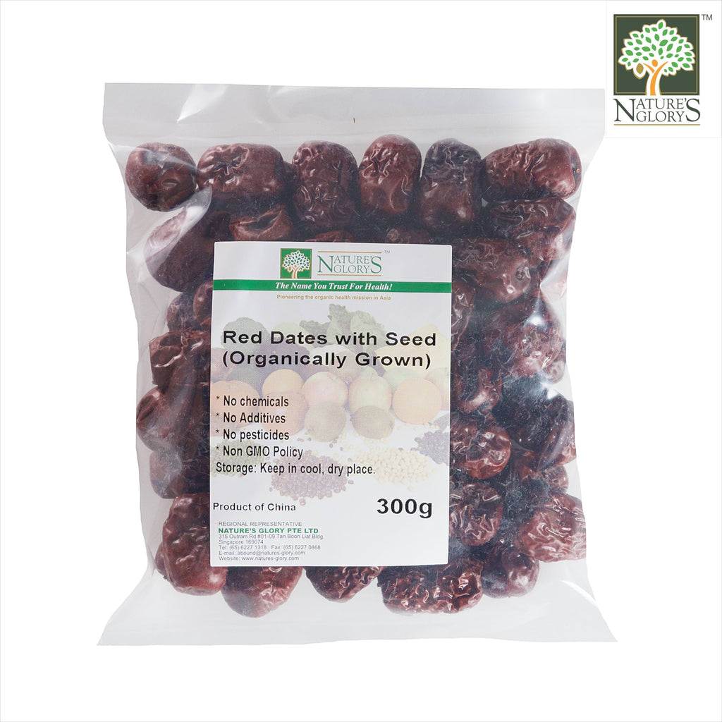 Red Dates With Seed (Organically Grown) 300g - Nature's Glory Singapore
