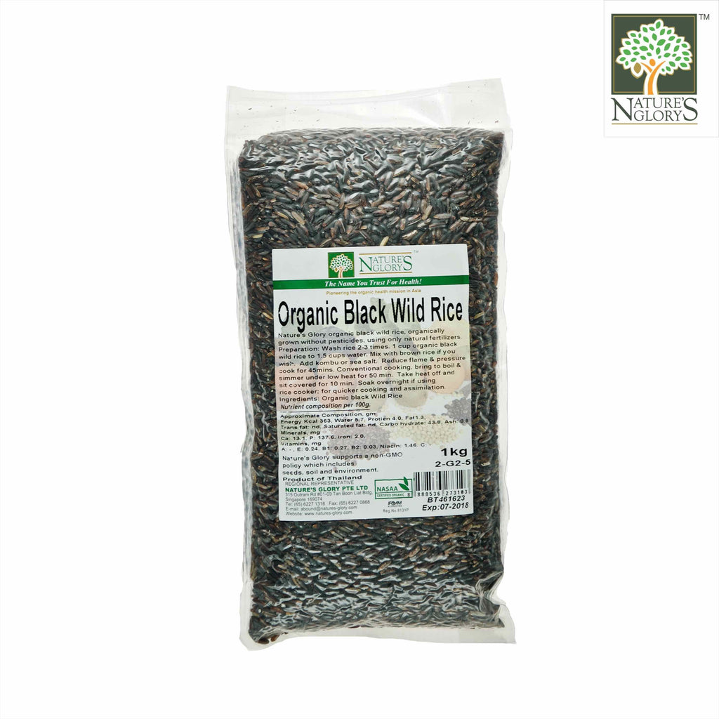 Wild Black Rice 1kg Organic - Nature's Glory Singapore